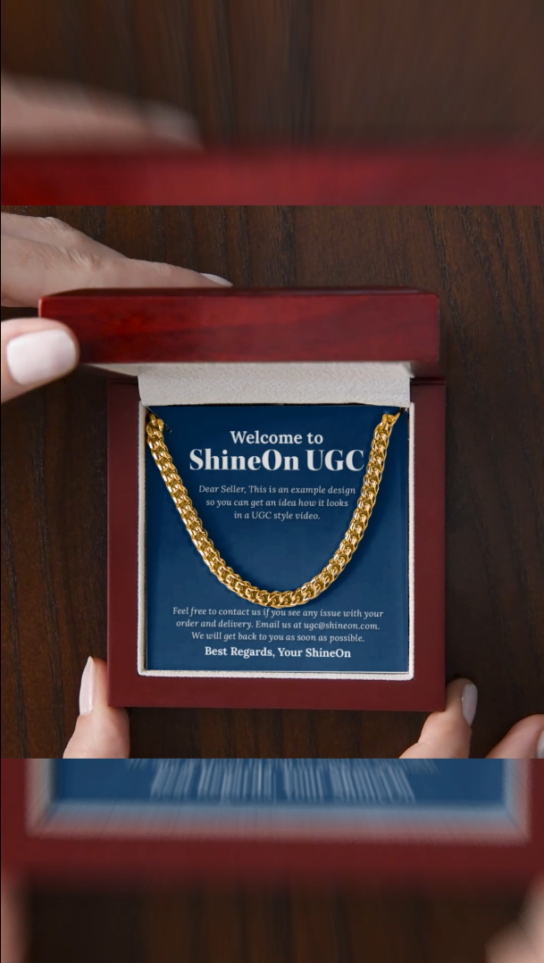 Cuban Link Chain Necklace Gold With Box - UGC 1 – ShineOn UGC