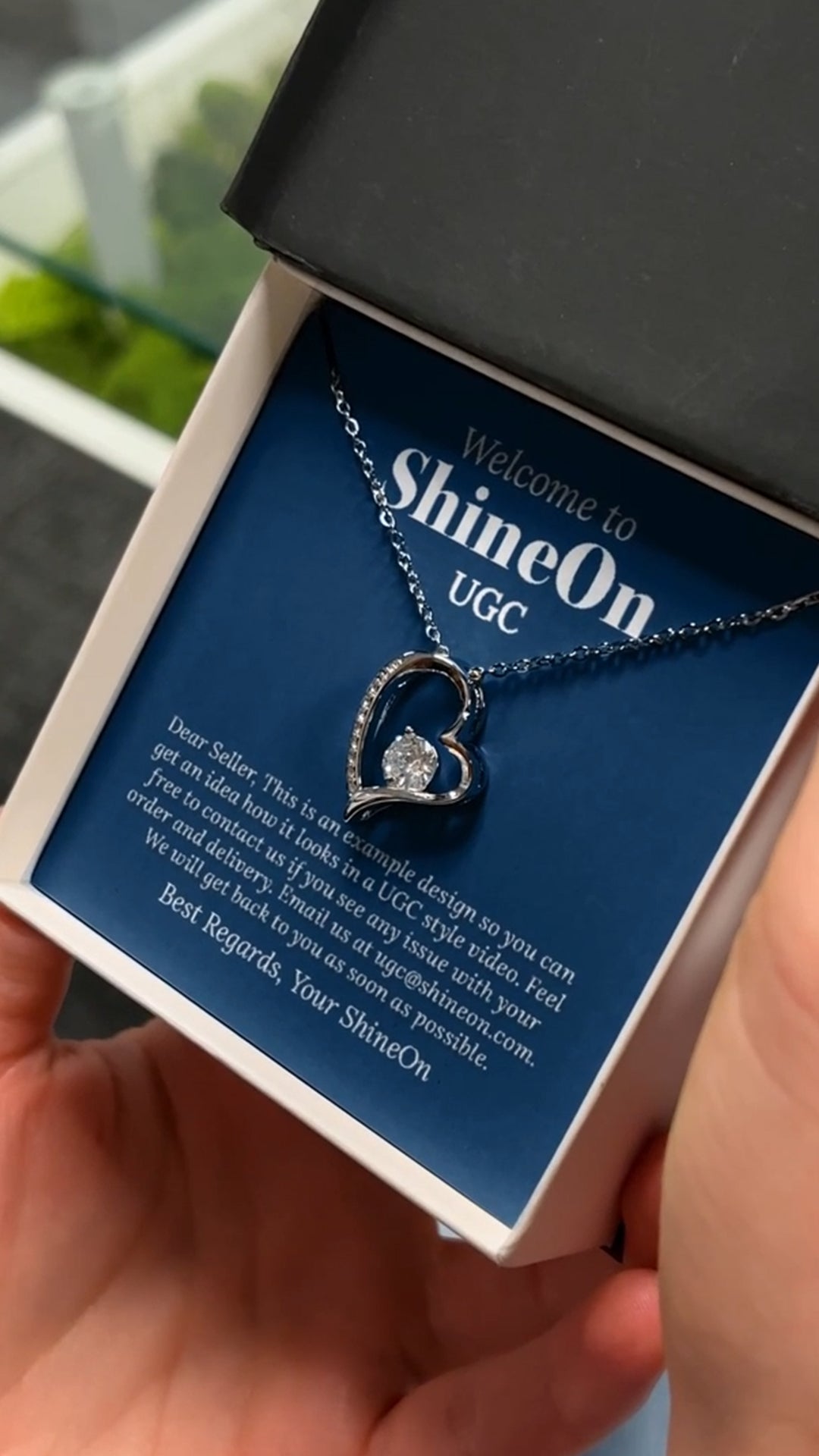 Forever Love Necklace White Gold With Box - Indoor - UGC 2 – ShineOn UGC