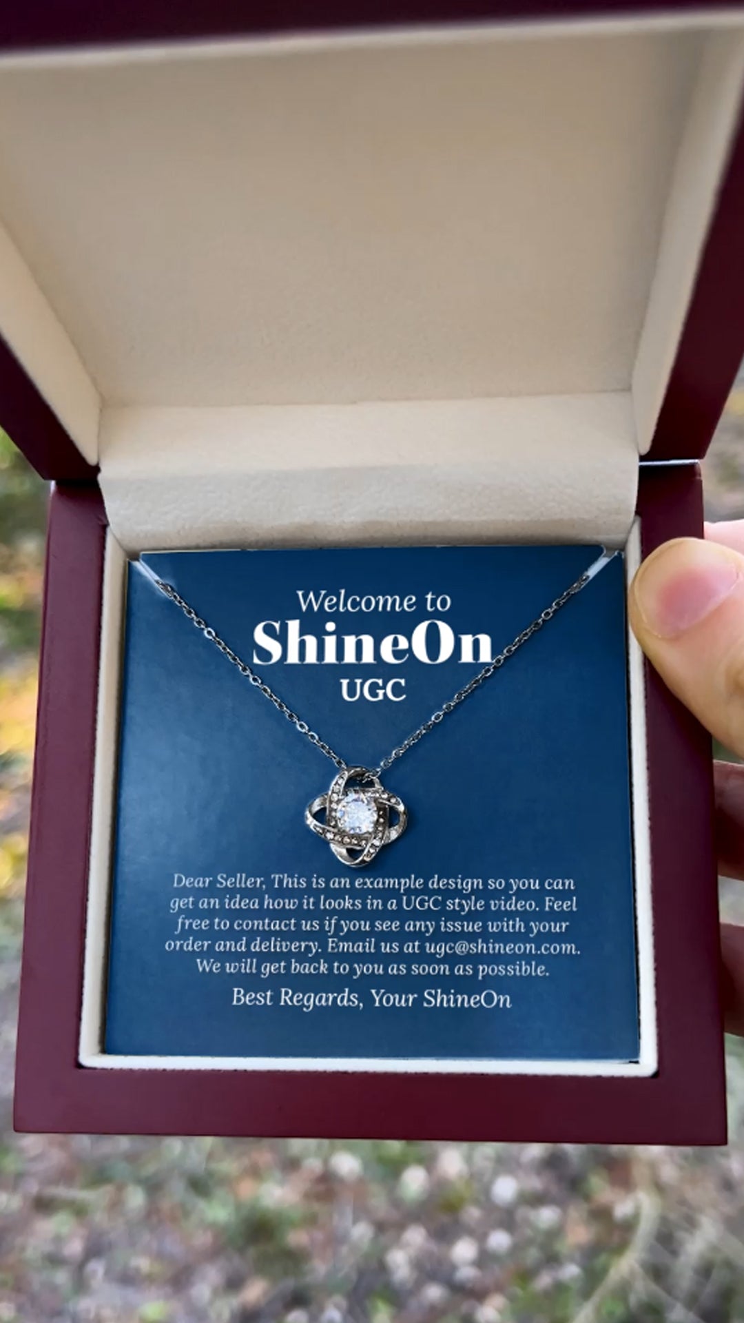Love Knot Necklace White Gold With Box - On The Farm - UGC 2 – ShineOn UGC
