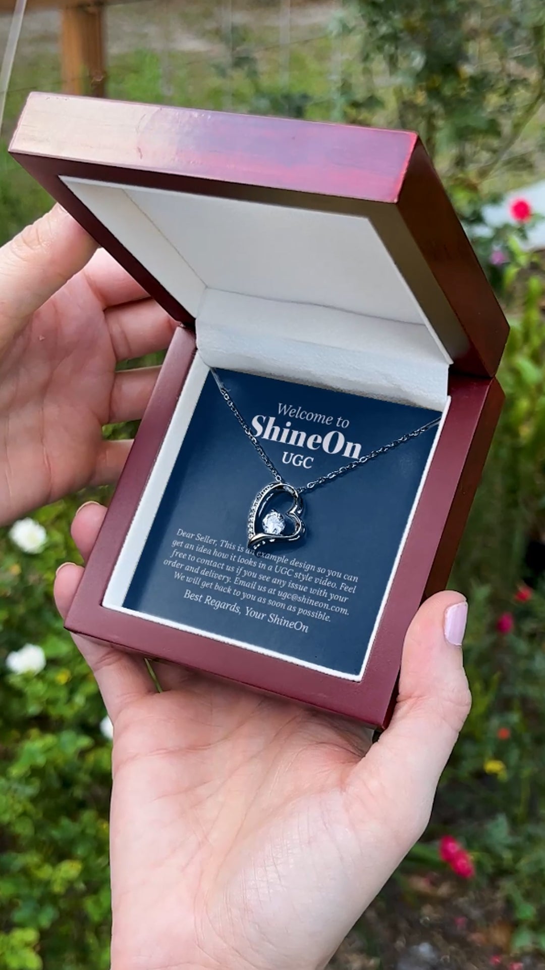 Forever Love Necklace White Gold With Box - Outdoor Garden - UGC 2 ...