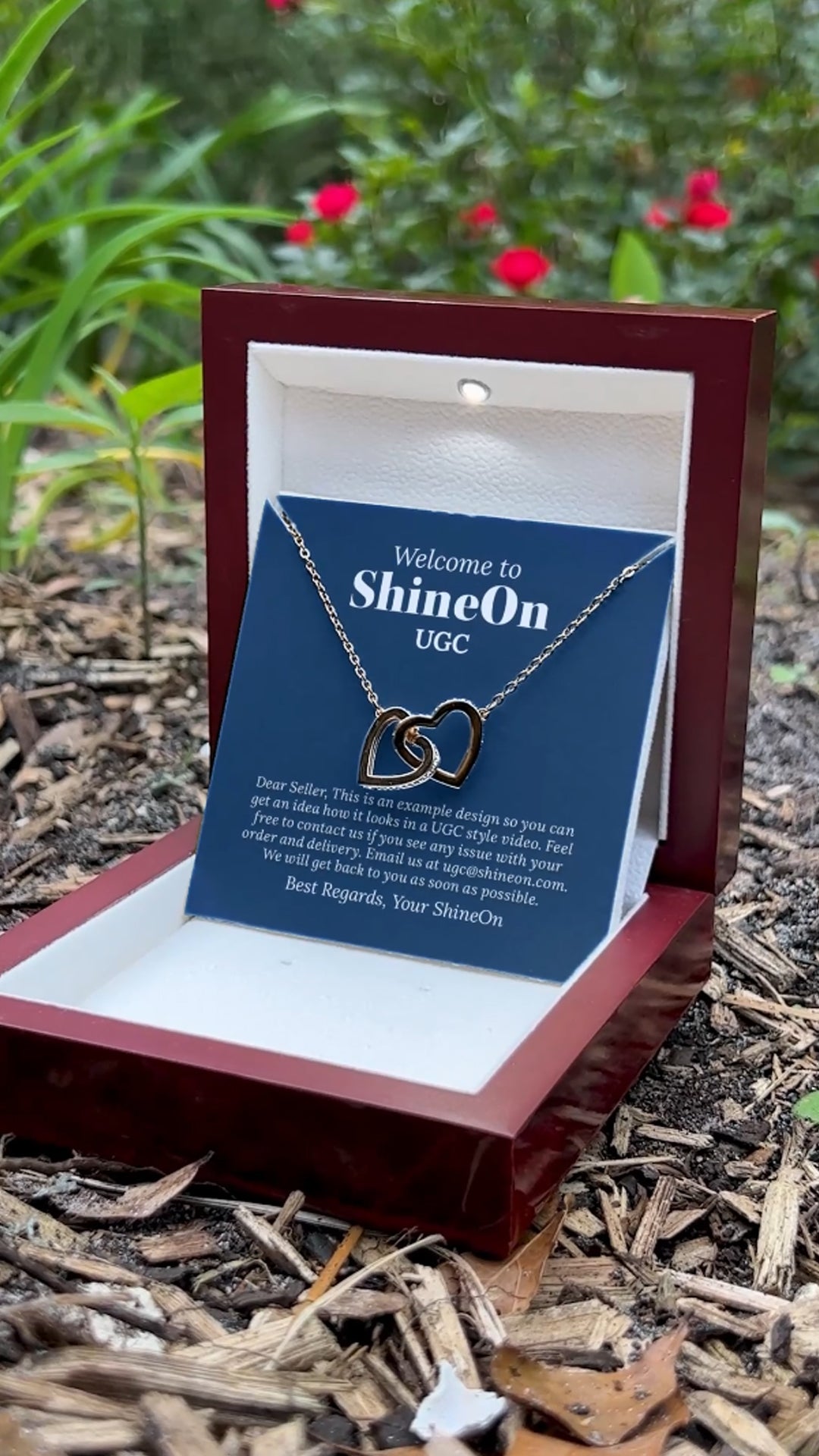Interlocking Hearts Necklace Gold With Box - Outdoor Garden - UGC 2 ...